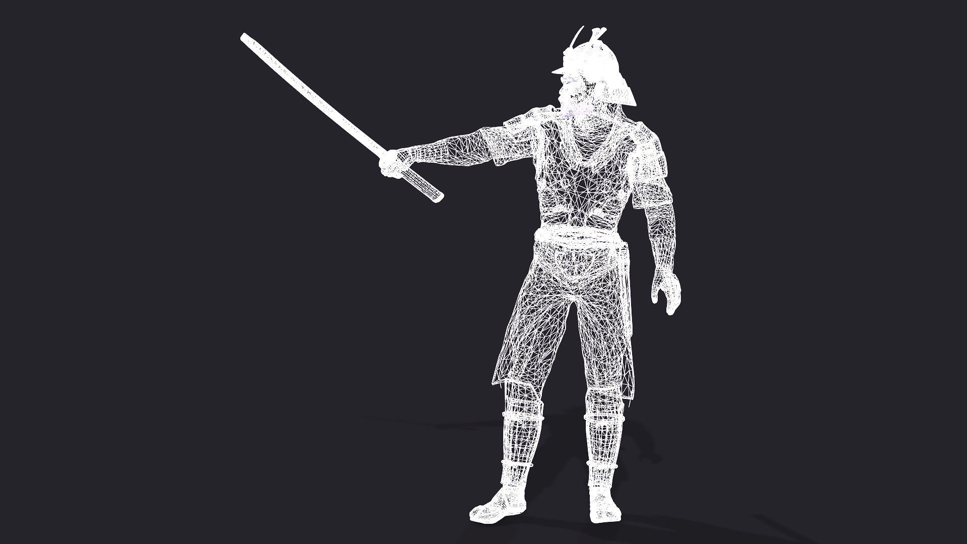 samurai High quality character full Rigged and Animated 3D model ...