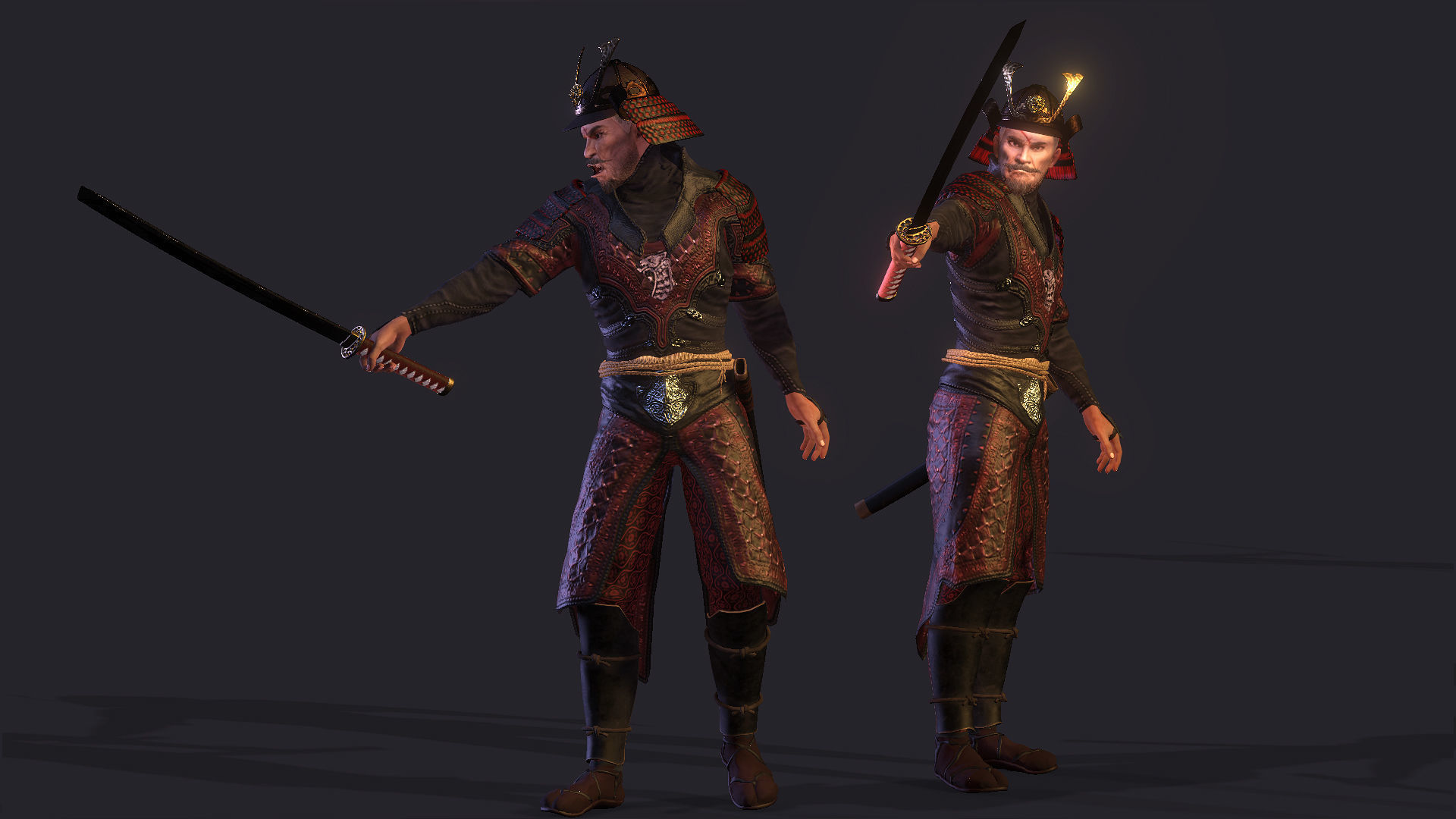 samurai High quality character full Rigged and Animated 3D model ...