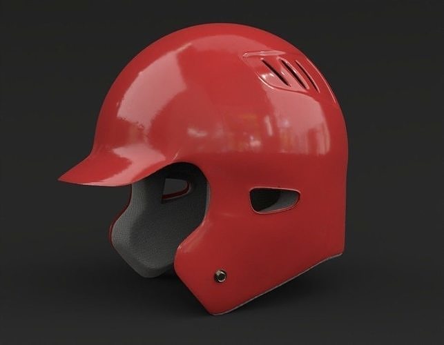 Baseball Helmet PBR free 3D model | CGTrader