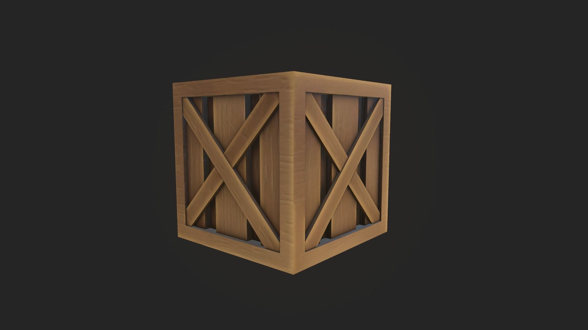 3D model LootBox LowPoly Model wooden box VR / AR / low-poly | CGTrader