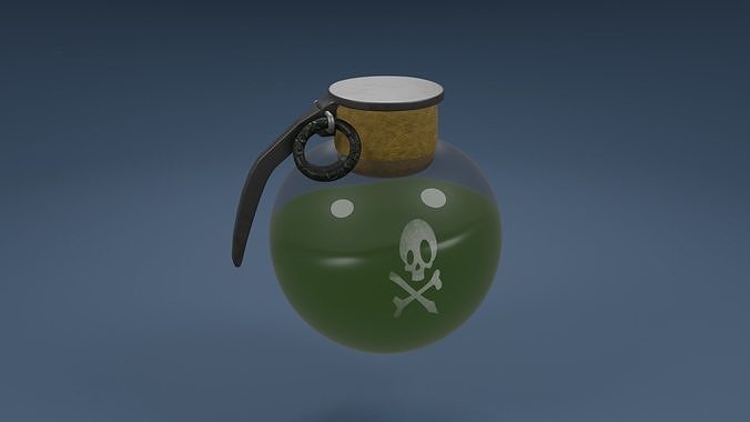 acid grenade weapon PBR mid-poly game ready 3D model | CGTrader