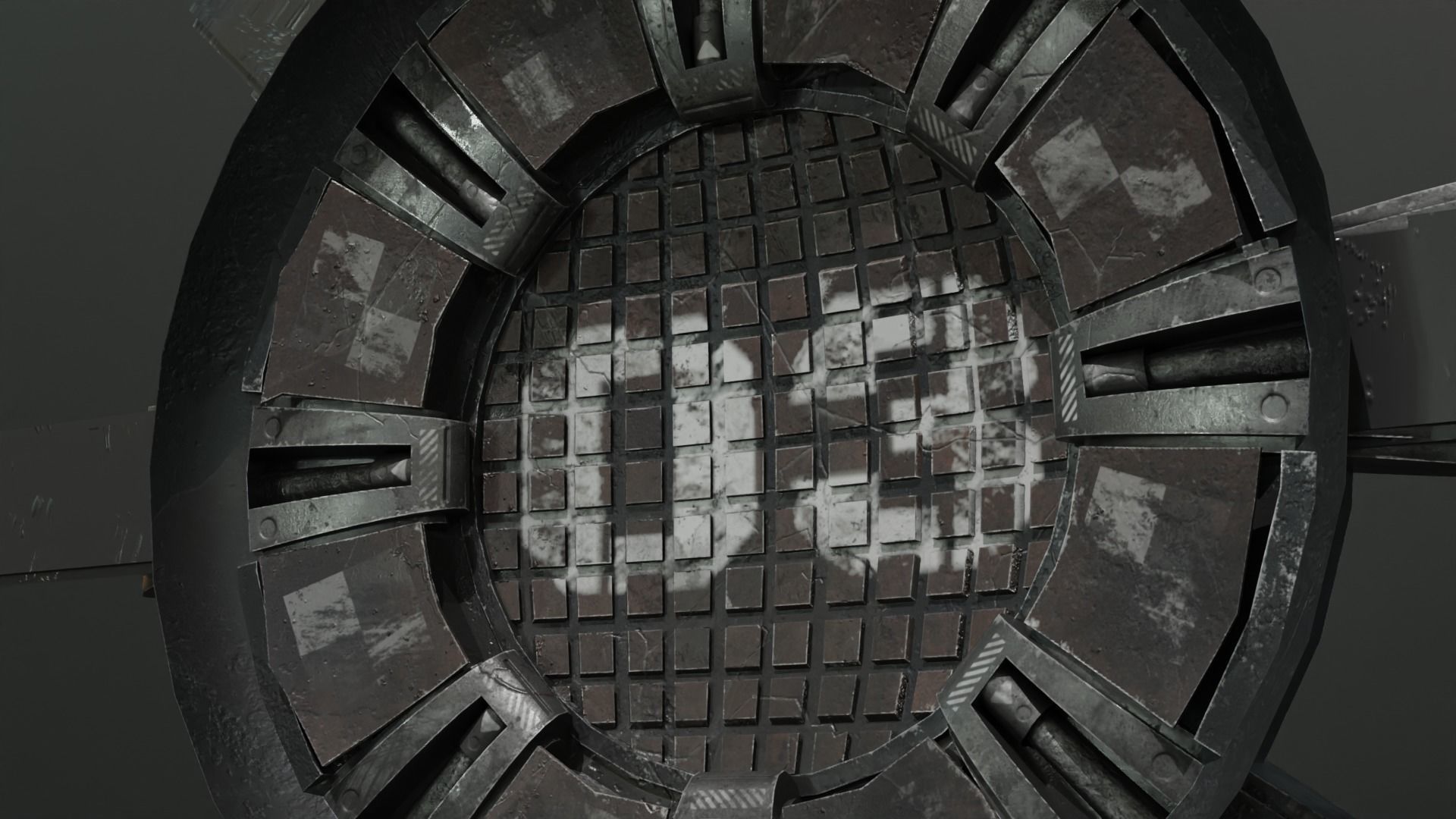 Scifi Industrial Circular Blast Door 3D model | CGTrader