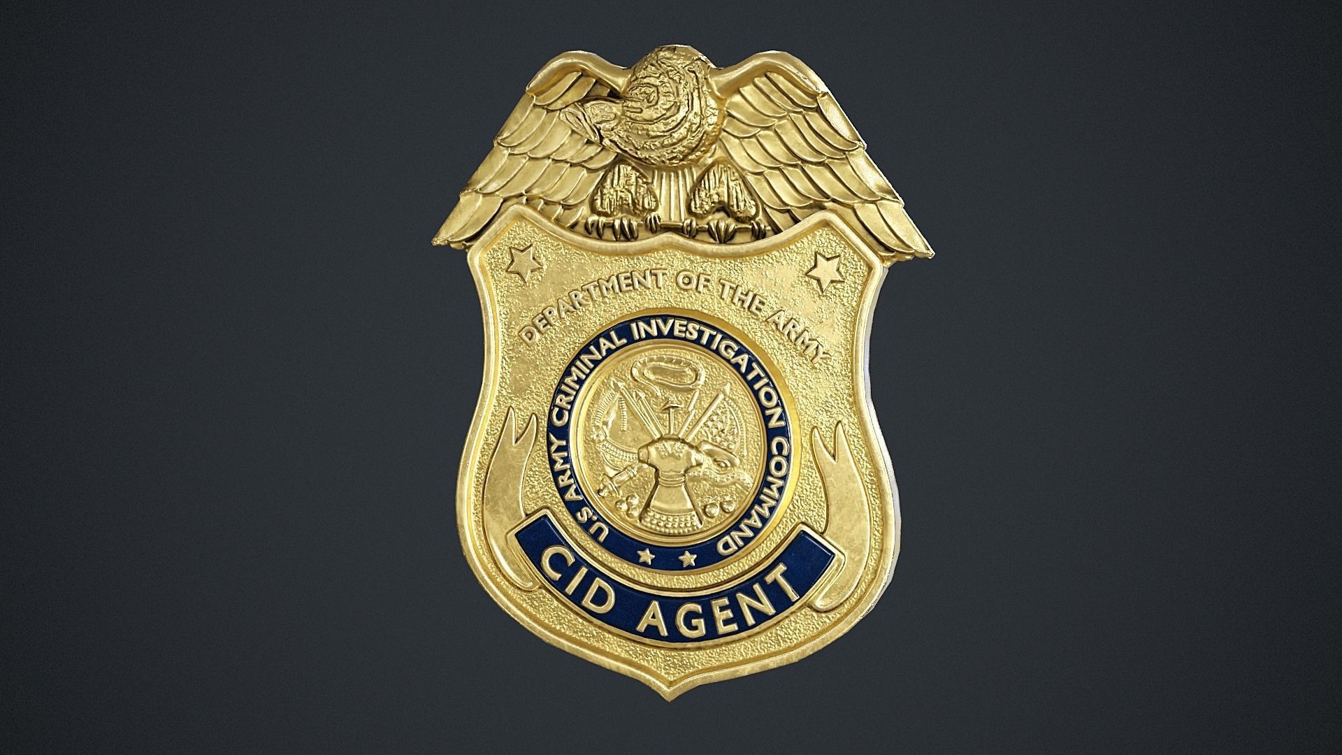 3D model Criminal Investigation Badge VR / AR / low-poly | CGTrader