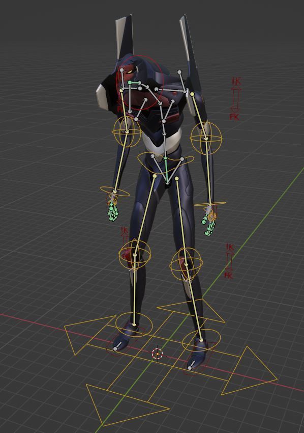 3D model Rigged EVA 03 Unit Neon Genesis Evangelion VR / AR / low-poly ...