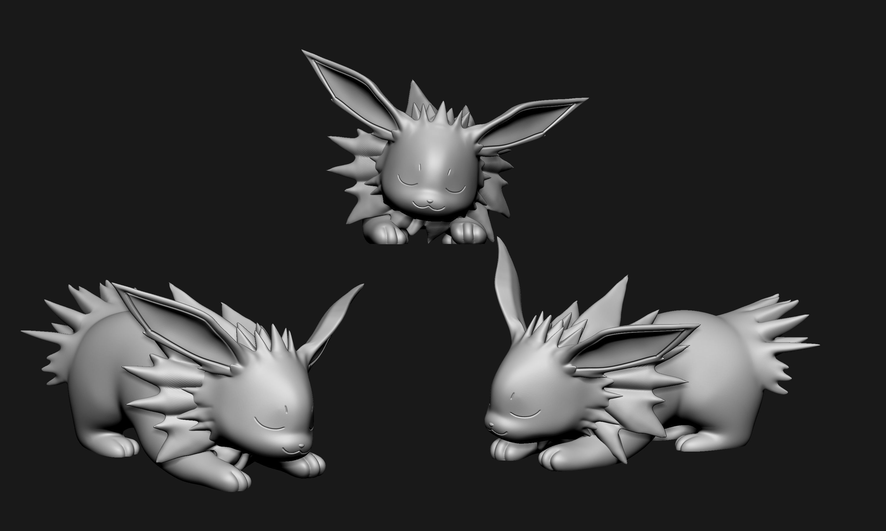 Pokemon - Sleeping Jolteon 3D model 3D printable | CGTrader