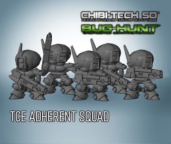 CHIBI-TECH SD - TCE ADHERENT SQUAD 3D model 3D printable | CGTrader
