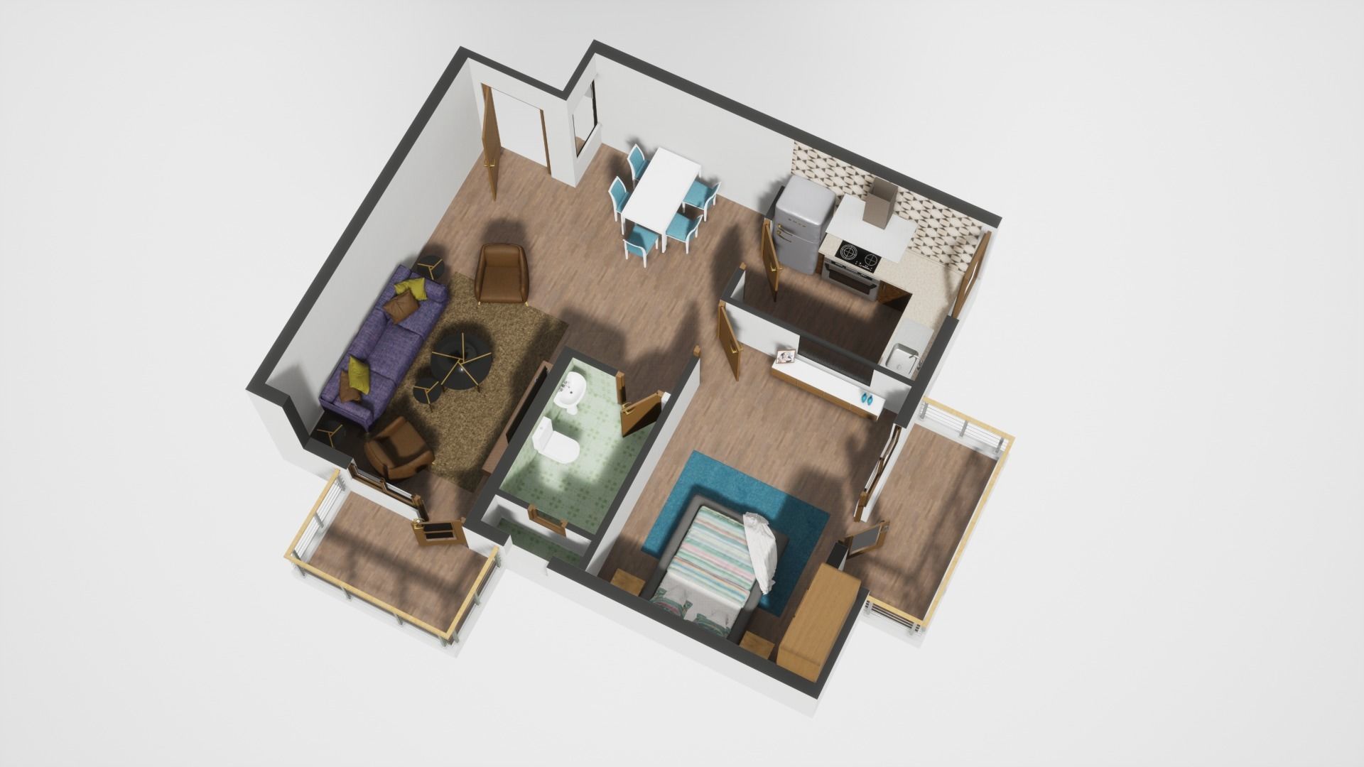 3D Floor Plan model 03 3D model | CGTrader