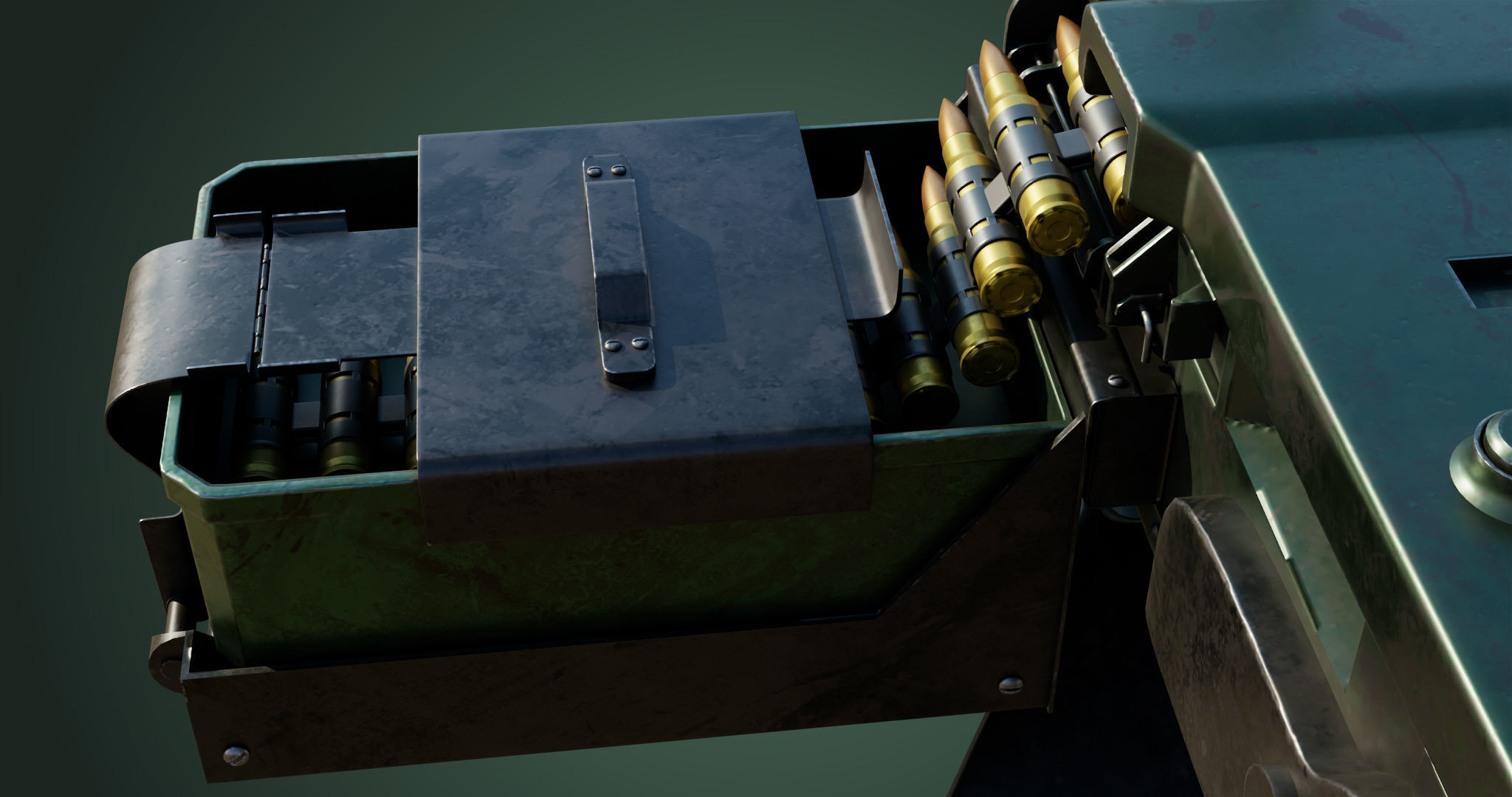 3D model M2 Browning Machine Gun 05 PBR Unity UE V-Ray Textures ...