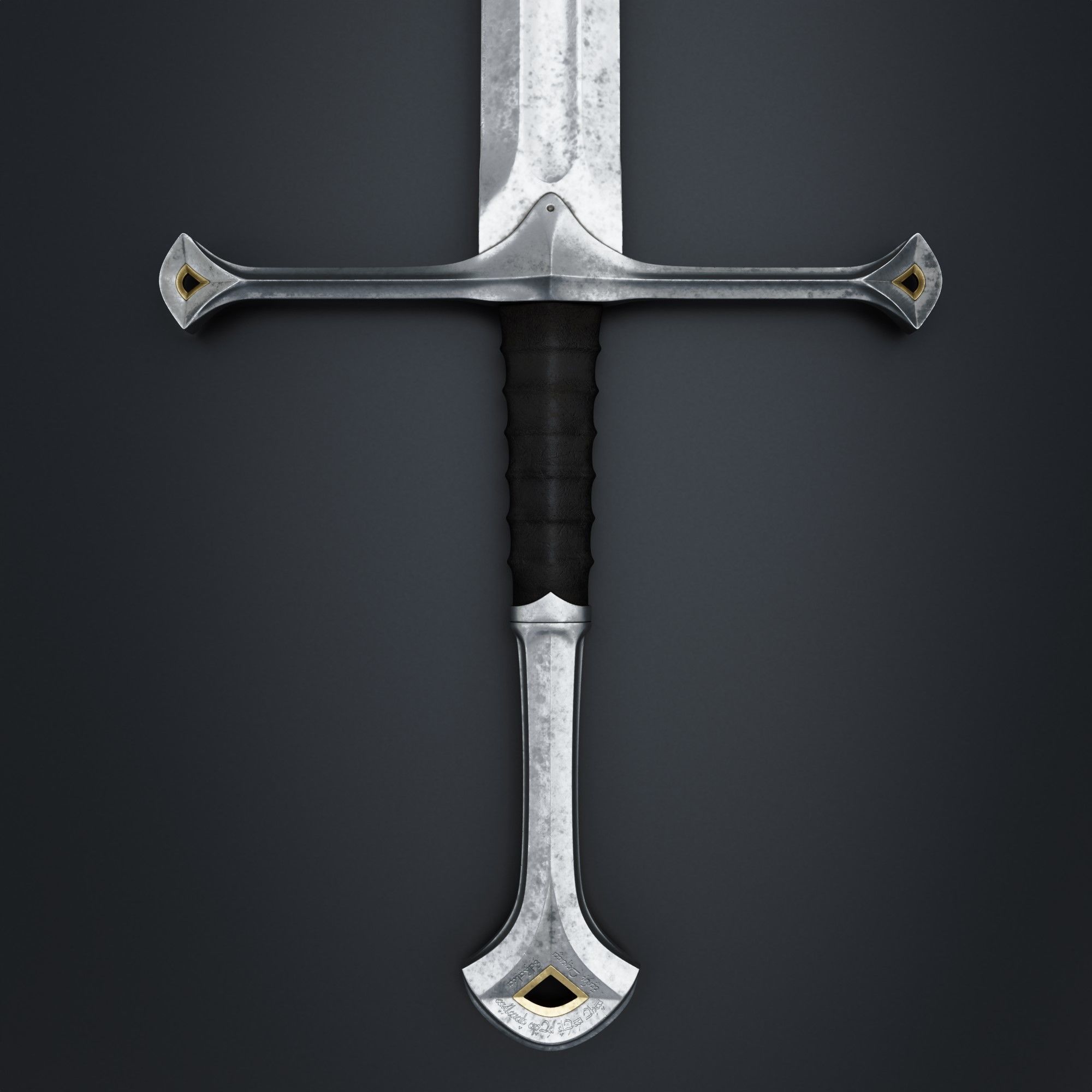 Aragorn sword plus bonus broken version model 3D model | CGTrader