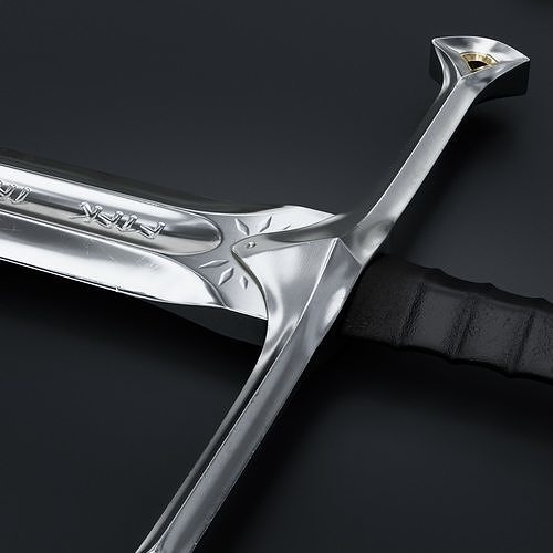Aragorn sword plus bonus broken version model 3D model | CGTrader