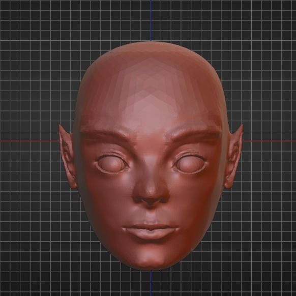 Woman Elf Head 3D model | CGTrader