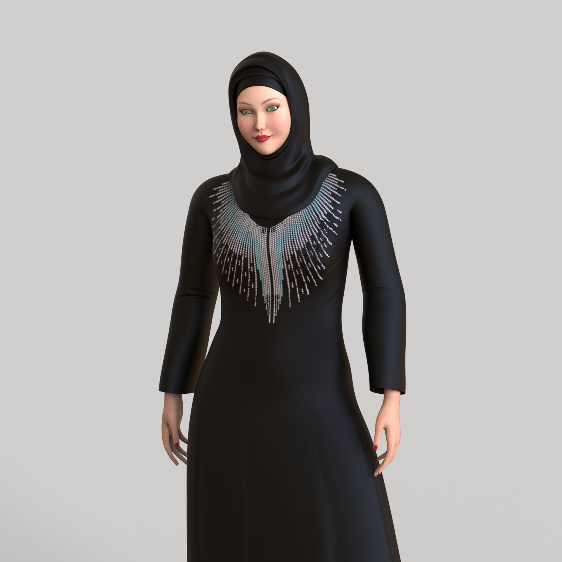 3D model Arab Women Character Rigged VR / AR / low-poly | CGTrader