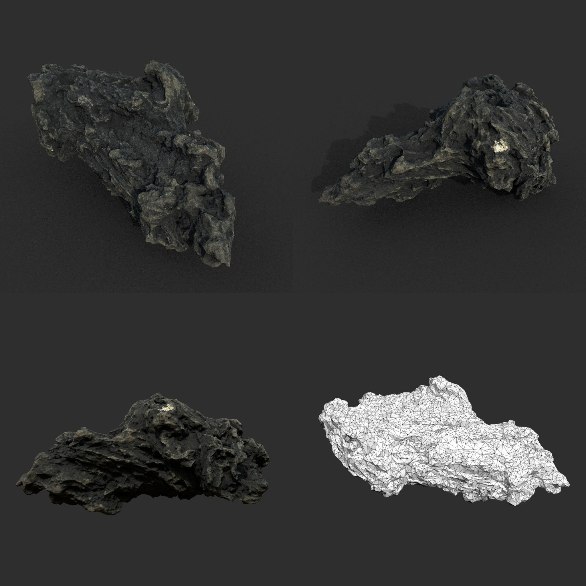 3D model Low poly Lava Rock Photogrammetry 220723 - Ultra HD 16K ...