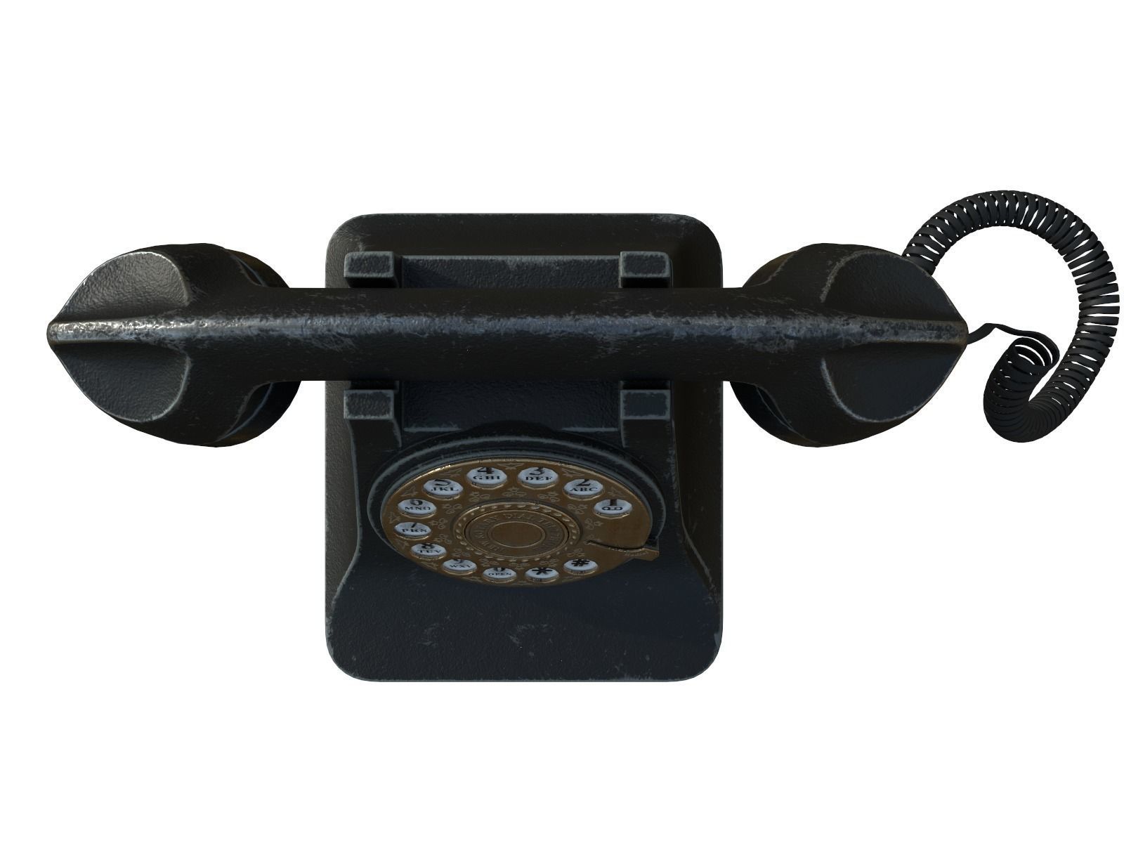 Rotary phone free 3D model | CGTrader