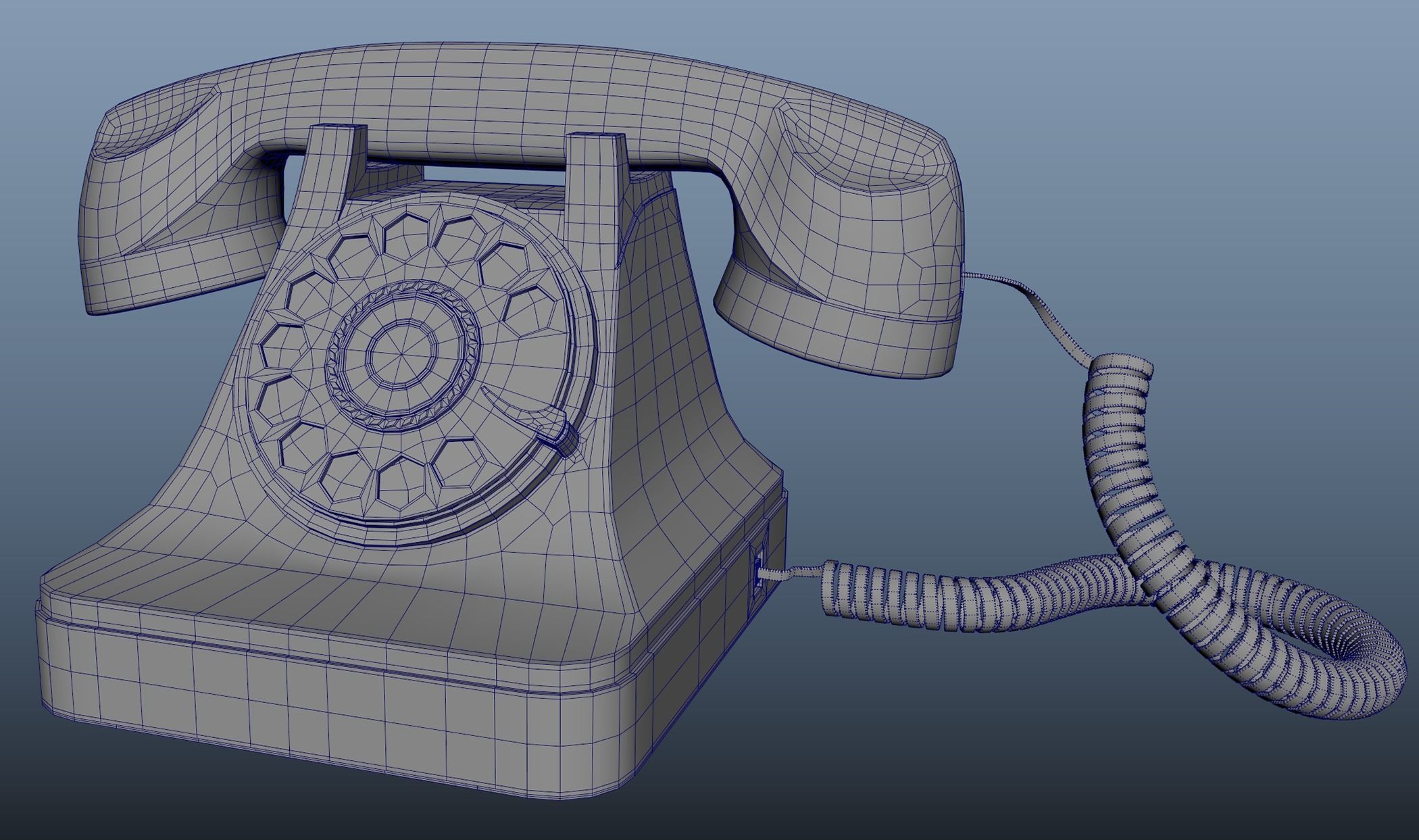 Rotary phone free 3D model | CGTrader