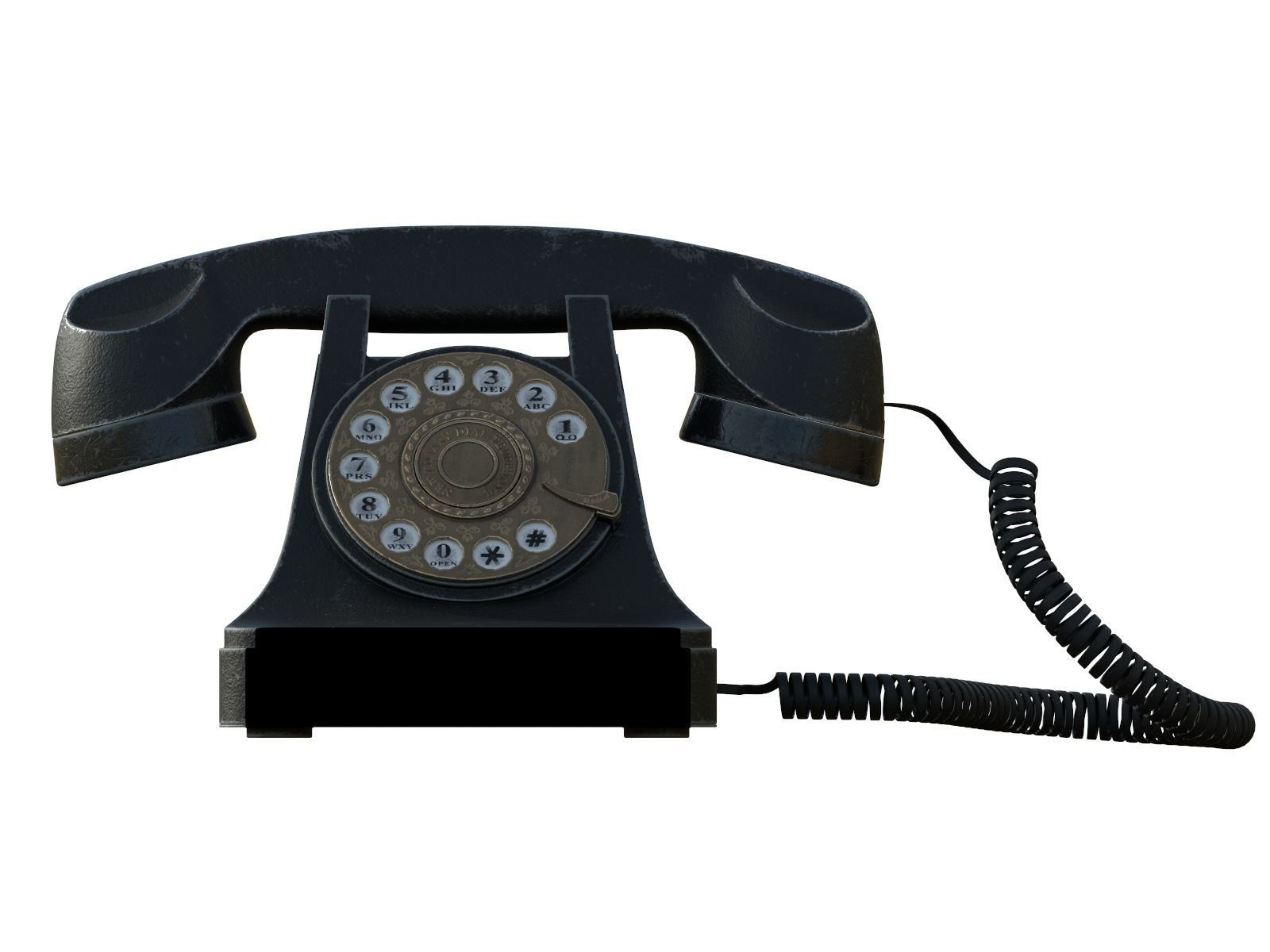 Rotary phone free 3D model | CGTrader