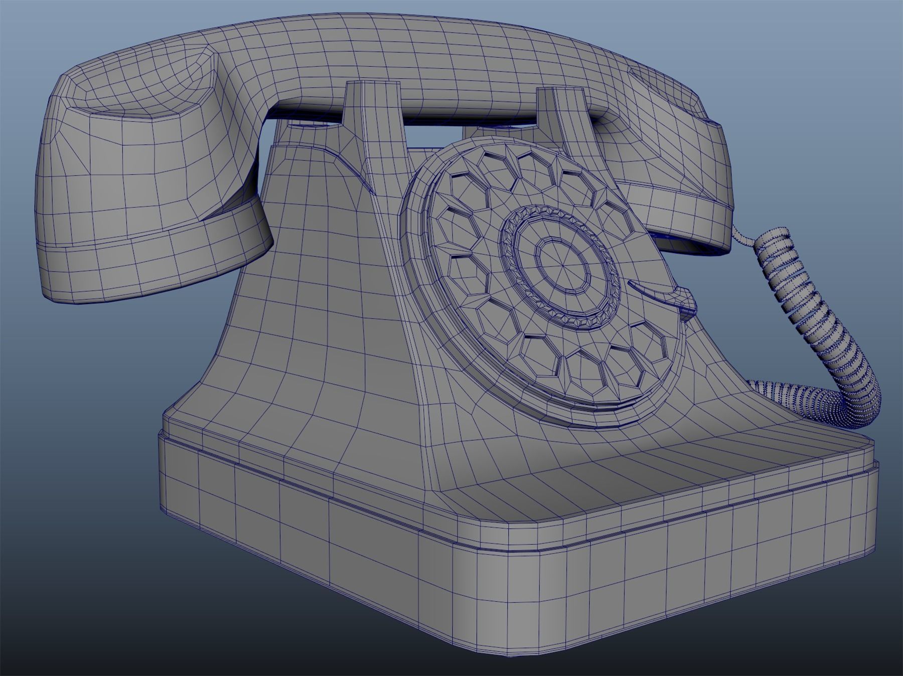 Rotary phone free 3D model | CGTrader