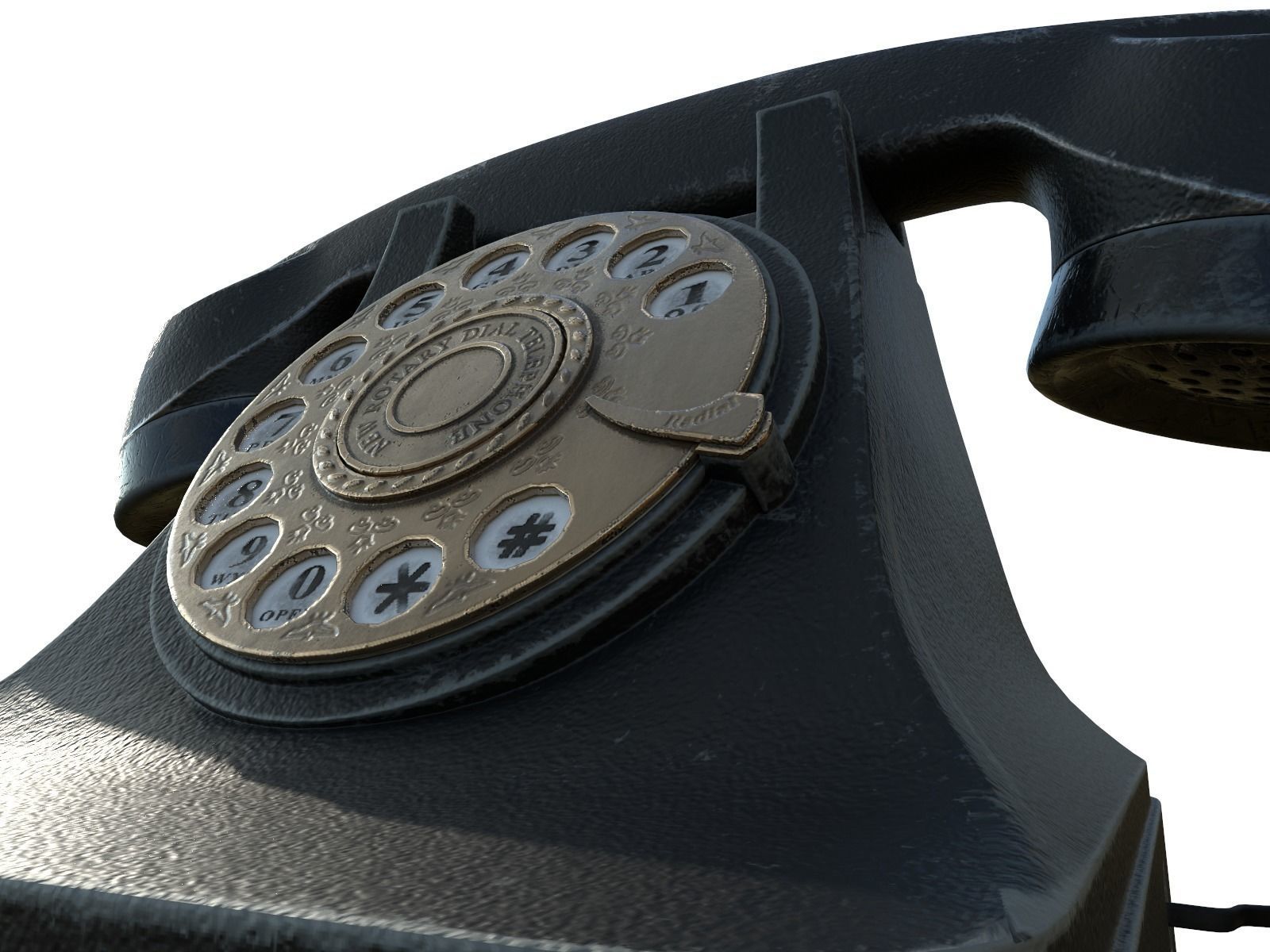 Rotary phone free 3D model | CGTrader