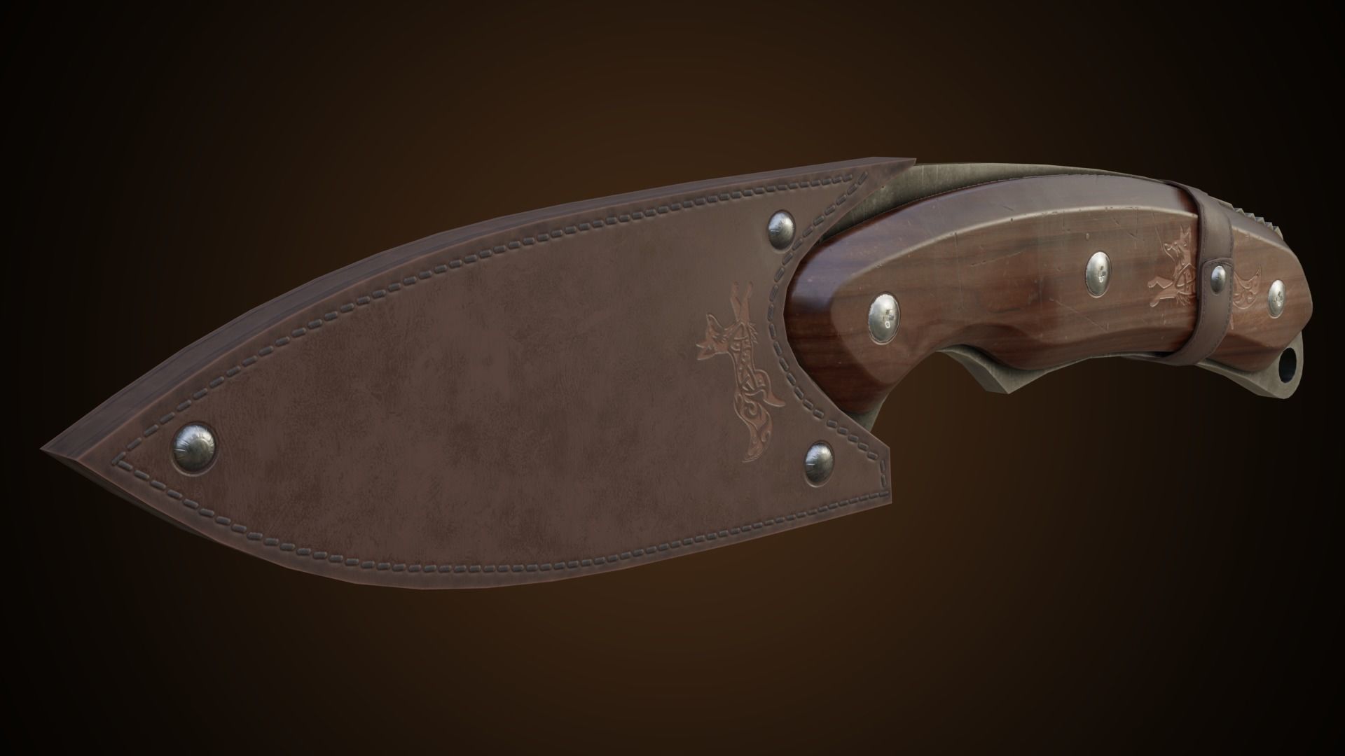 3D model Huntsman knife VR / AR / low-poly | CGTrader