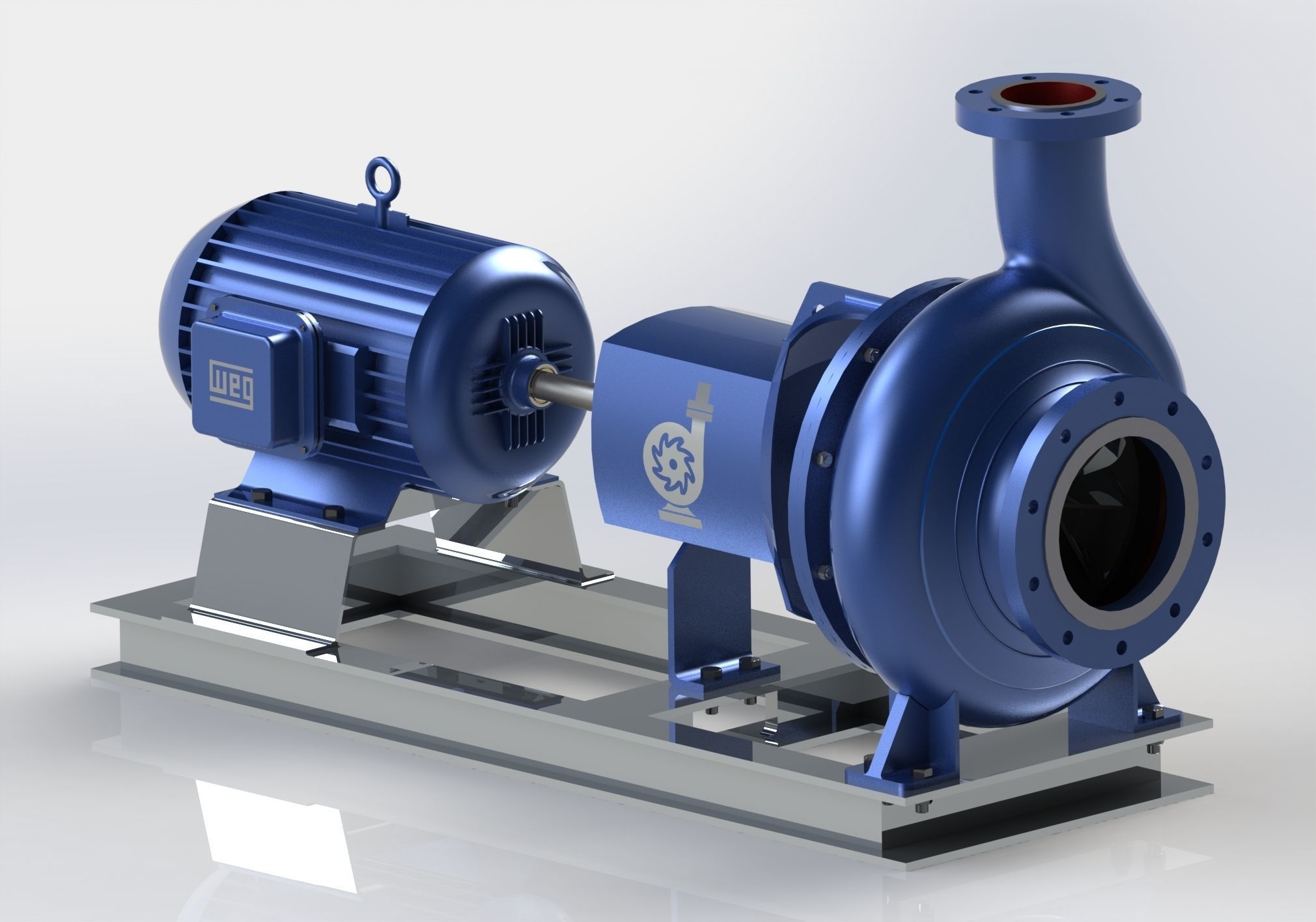 Industrial Centrifugal Pump 3D model rigged | CGTrader