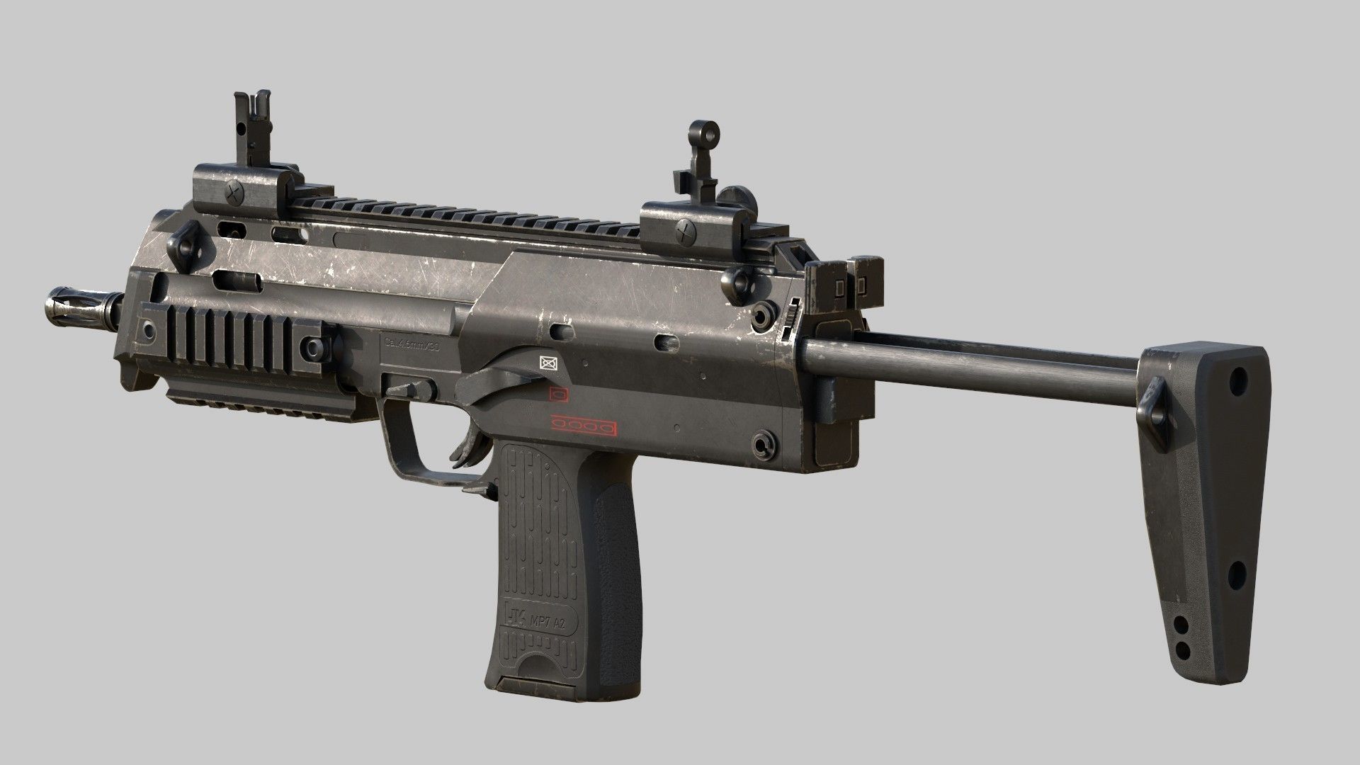 3D model HK MP7A2 SMG PDW VR / AR / low-poly | CGTrader