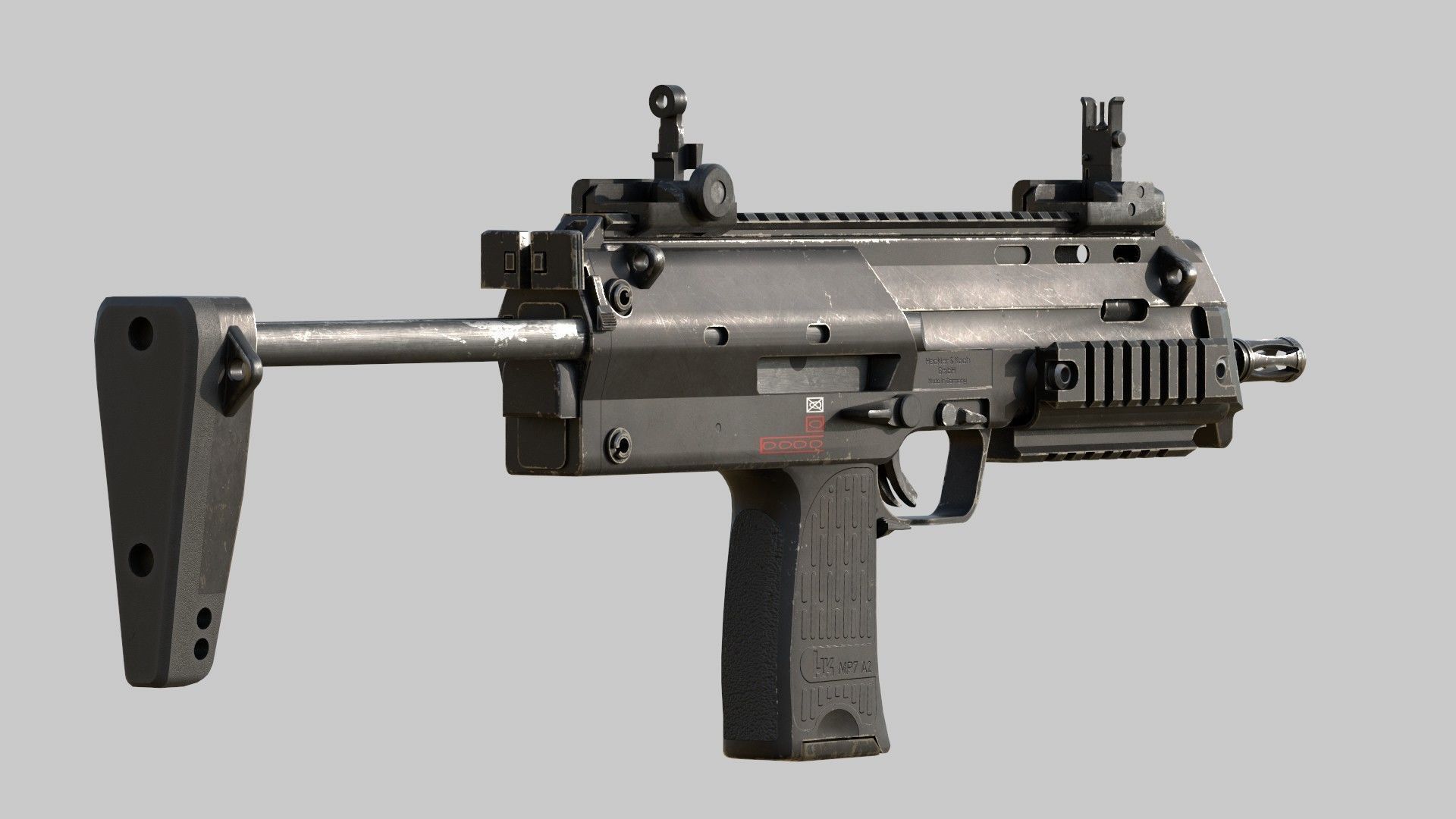 3D model HK MP7A2 SMG PDW VR / AR / low-poly | CGTrader