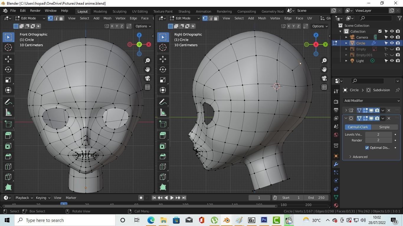 topology head anime 3D model | CGTrader
