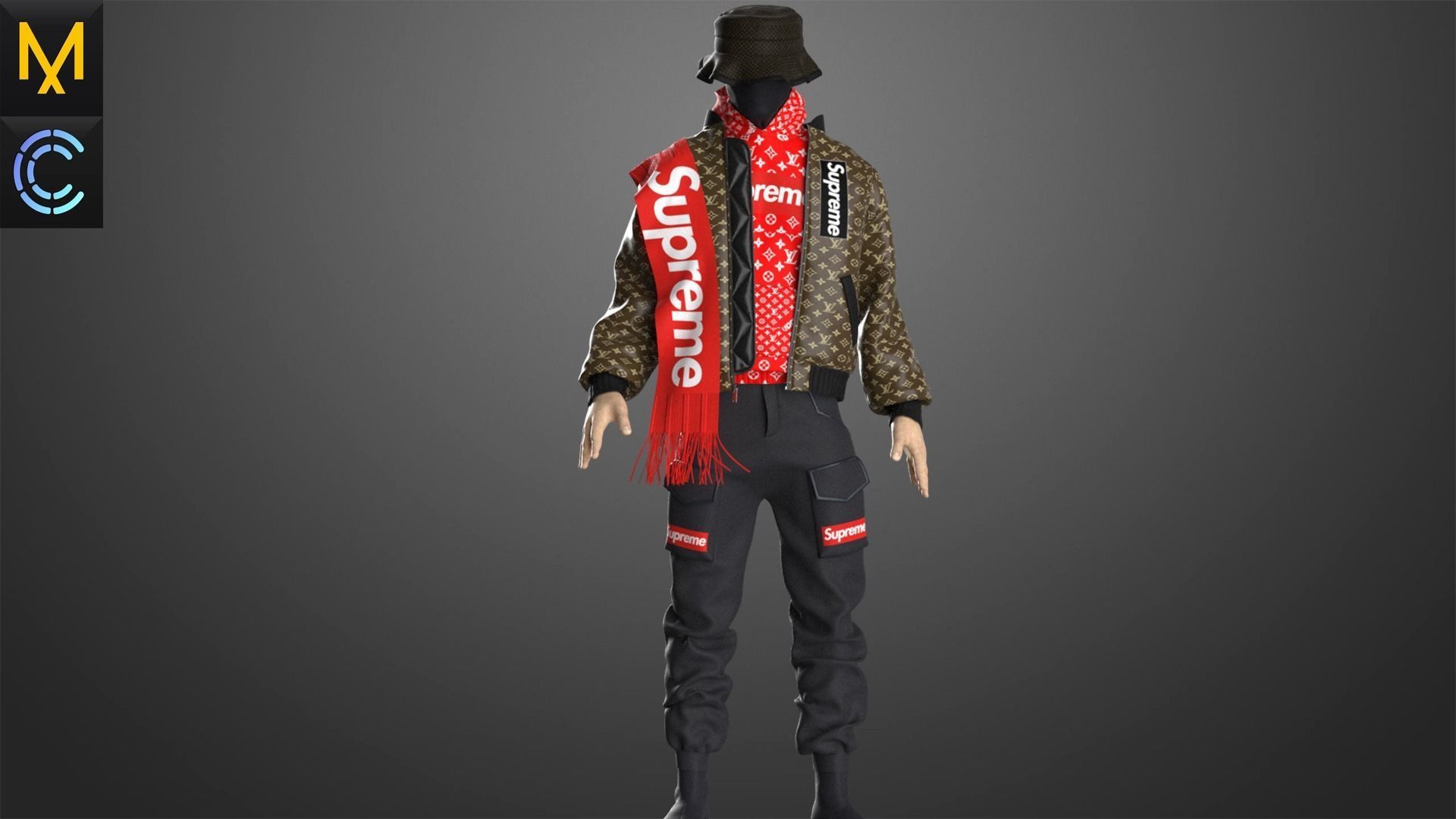 Supreme Outfit Male OBJ mtl FBX ZPRJ 3D model | CGTrader