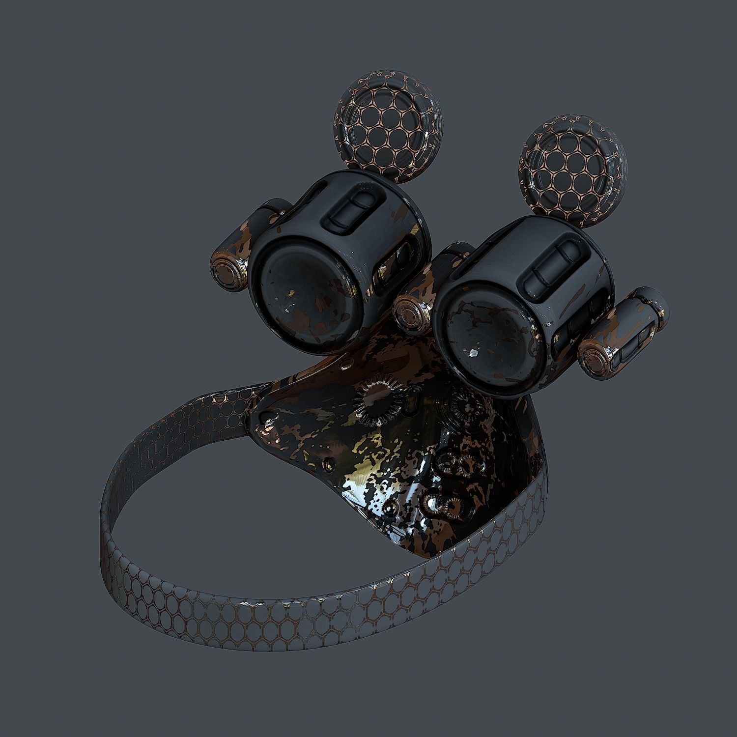 3D model Gas mask helmet 3d model scifi Low-poly Low-poly VR / AR / low ...