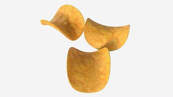 Potato chips 02 3D model | CGTrader