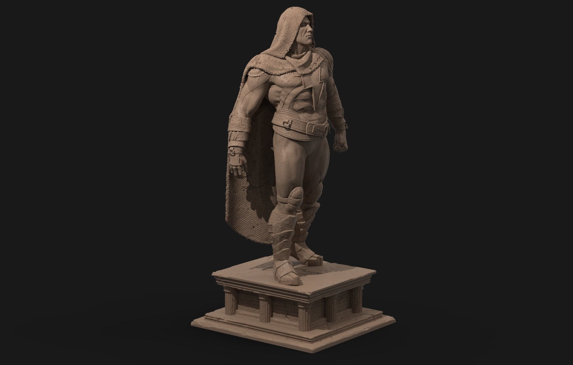 Black Adam Statue 3D model 3D printable | CGTrader