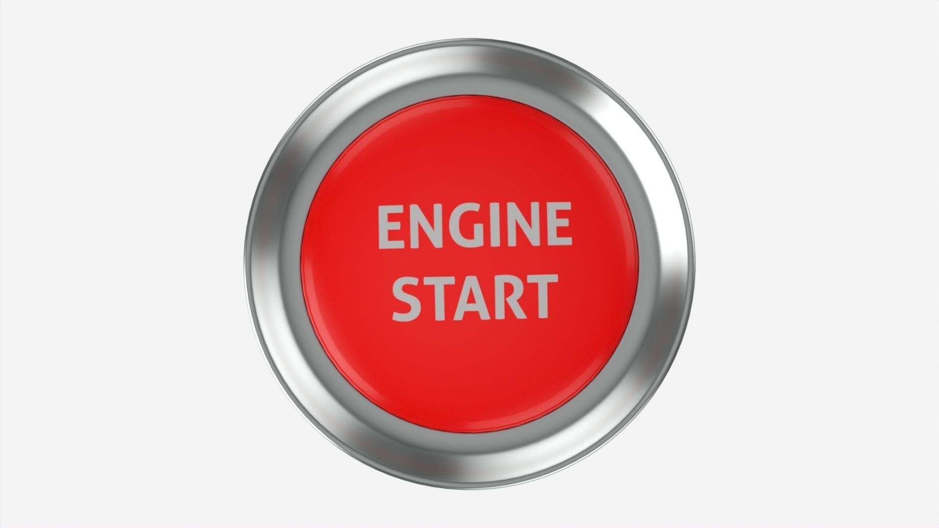 Engine start button 3D model | CGTrader