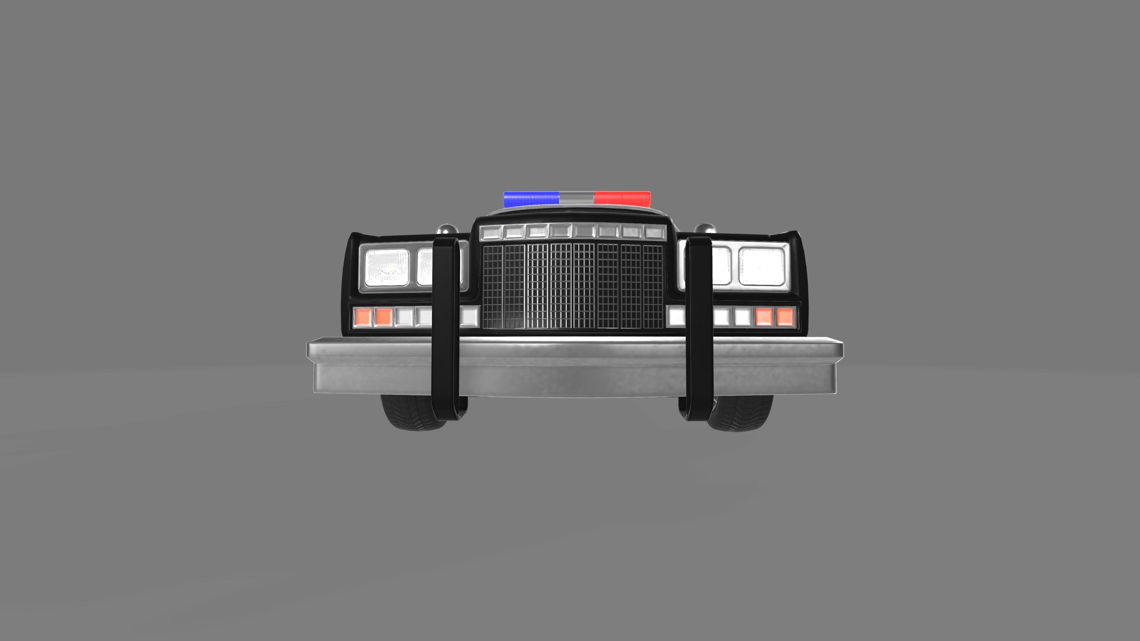 police car with cop 3D model | CGTrader