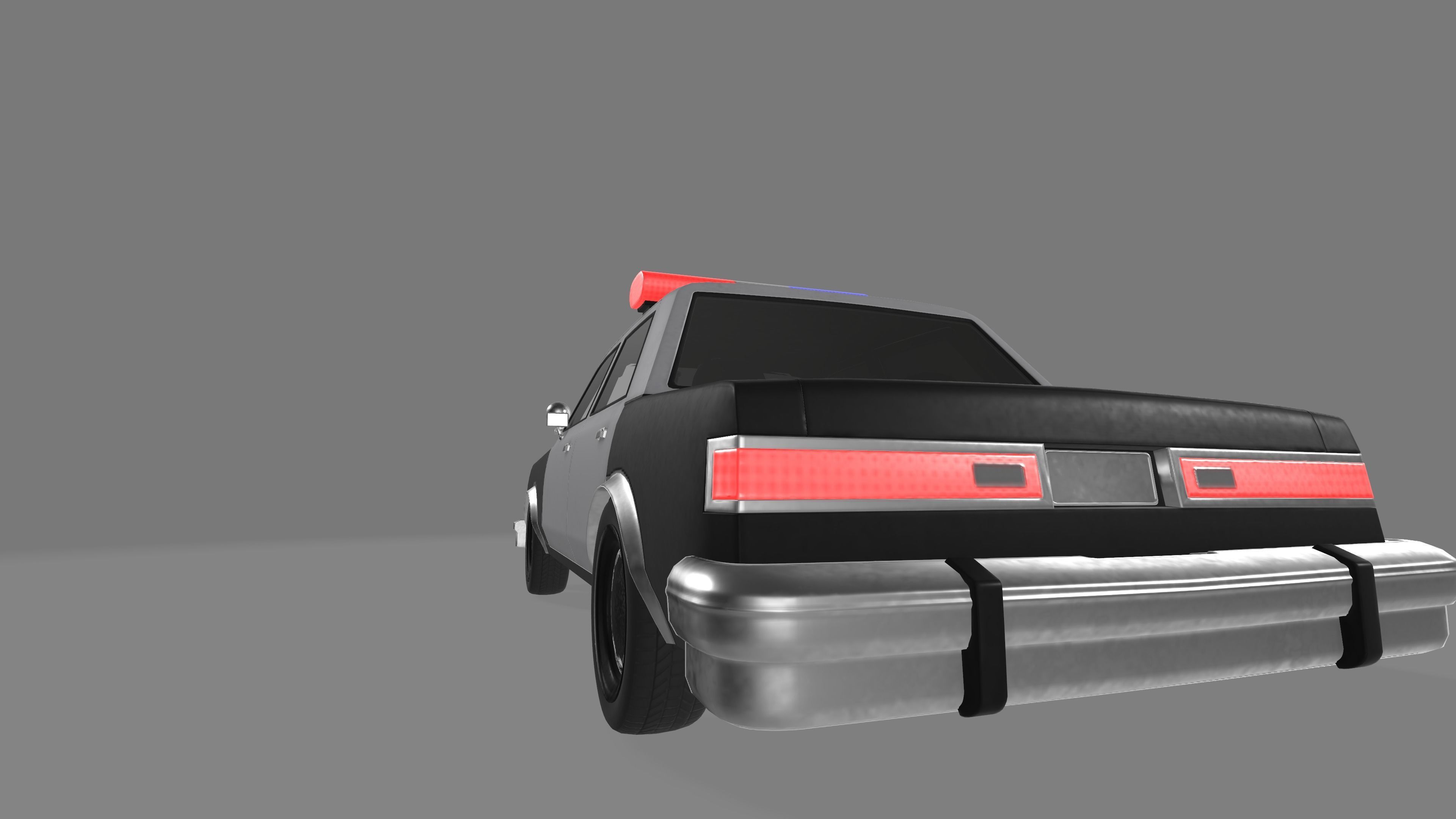 police car with cop 3D model | CGTrader