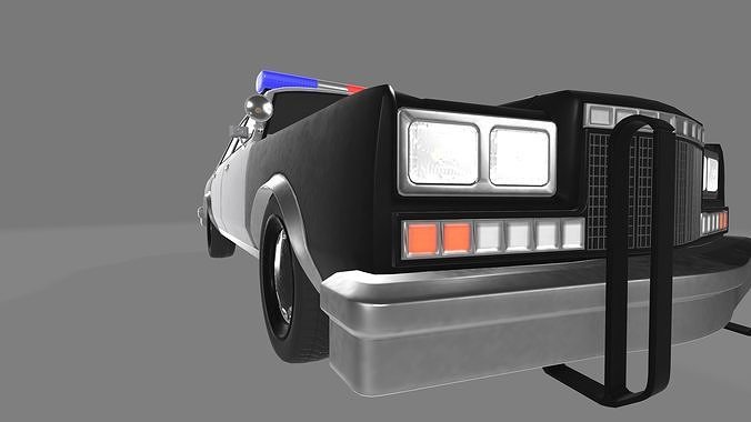 police car with cop 3D model | CGTrader
