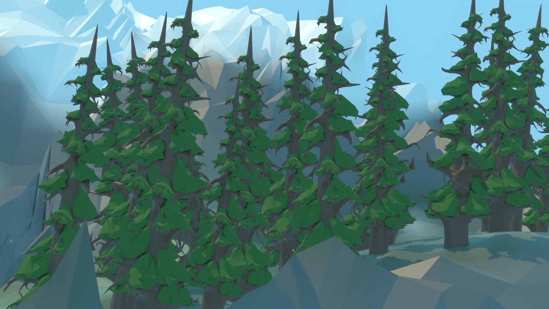 Low-Poly Stylized Nature Pack free VR / AR / low-poly 3D model | CGTrader