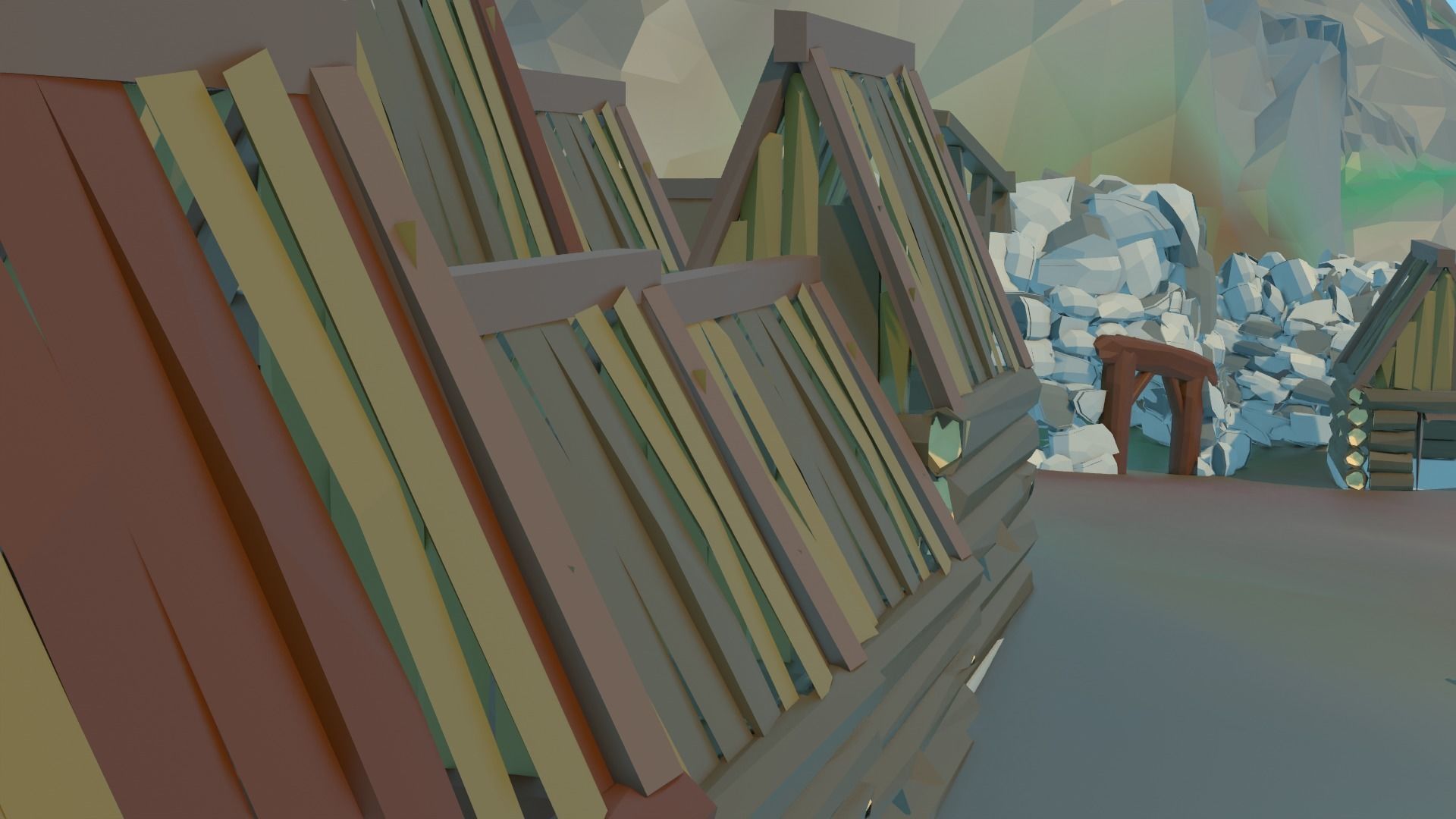 Low-Poly Stylized Building Pack free VR / AR / low-poly 3D model | CGTrader