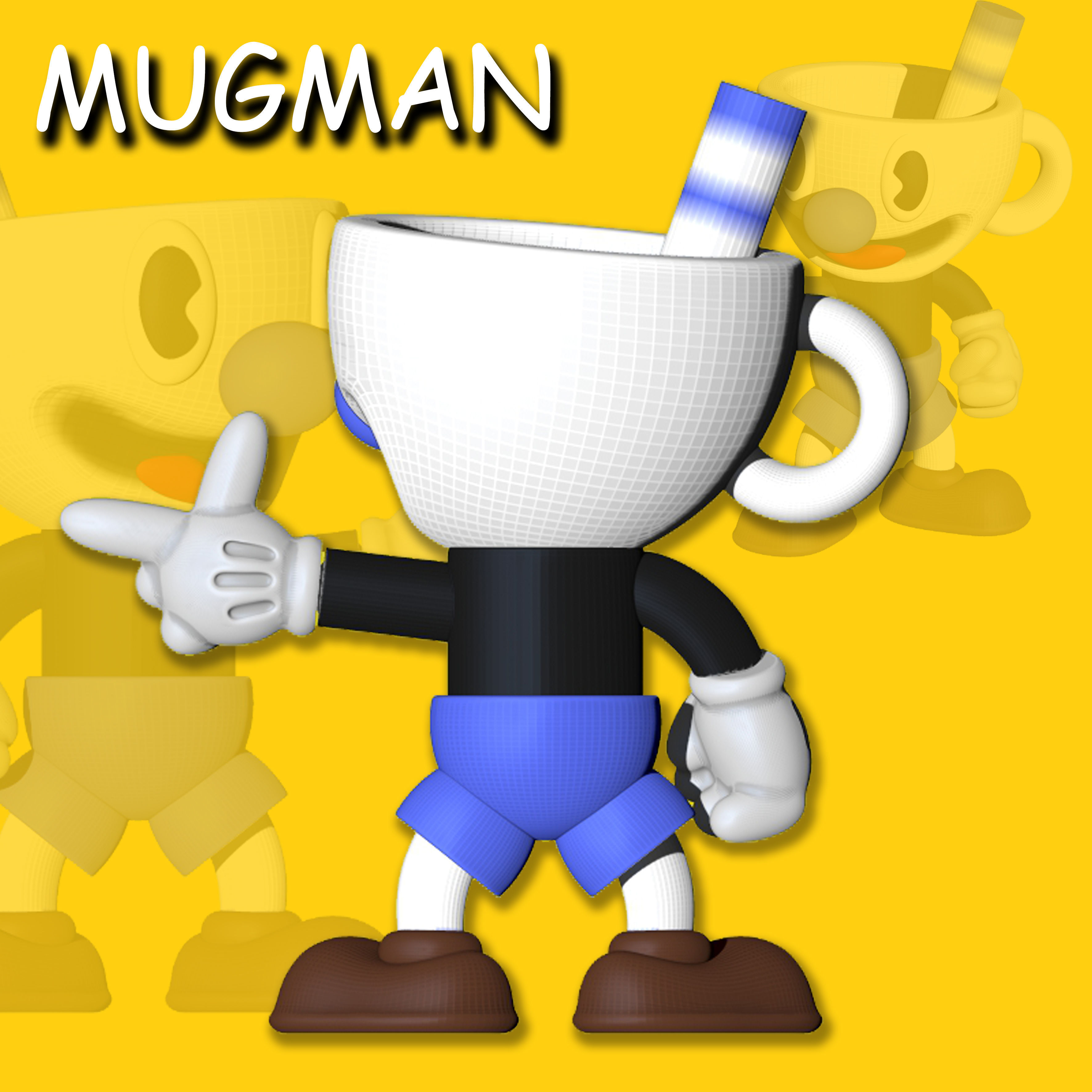 Mugman 3D model 3D printable | CGTrader