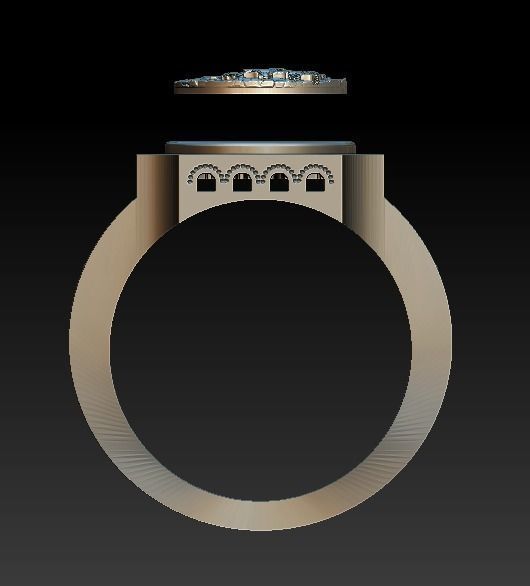 Ring Jesus orthodox christianity prayer gems patterns 3D model 3D ...