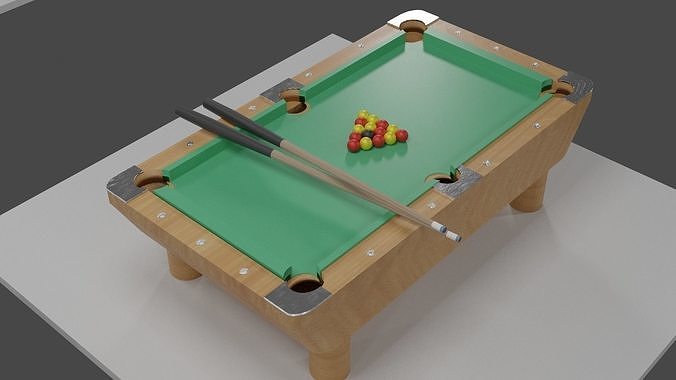 Billards - Pool tables PACK 6 tables with cue sticks and balls free 3D ...