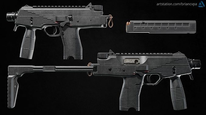 3D model Brugger and Thomet MP9 VR / AR / low-poly | CGTrader