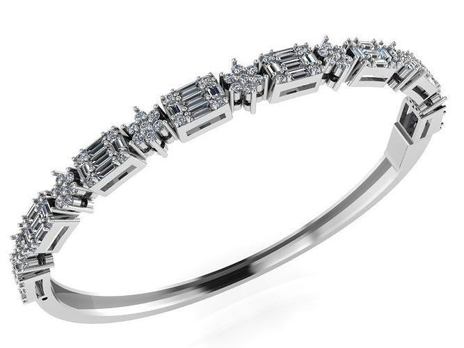 diamond basqet bracelet 0047 3D model 3D printable | CGTrader