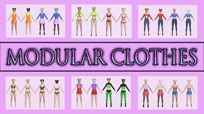 Maya Modular Girl 3D Model Collection | CGTrader