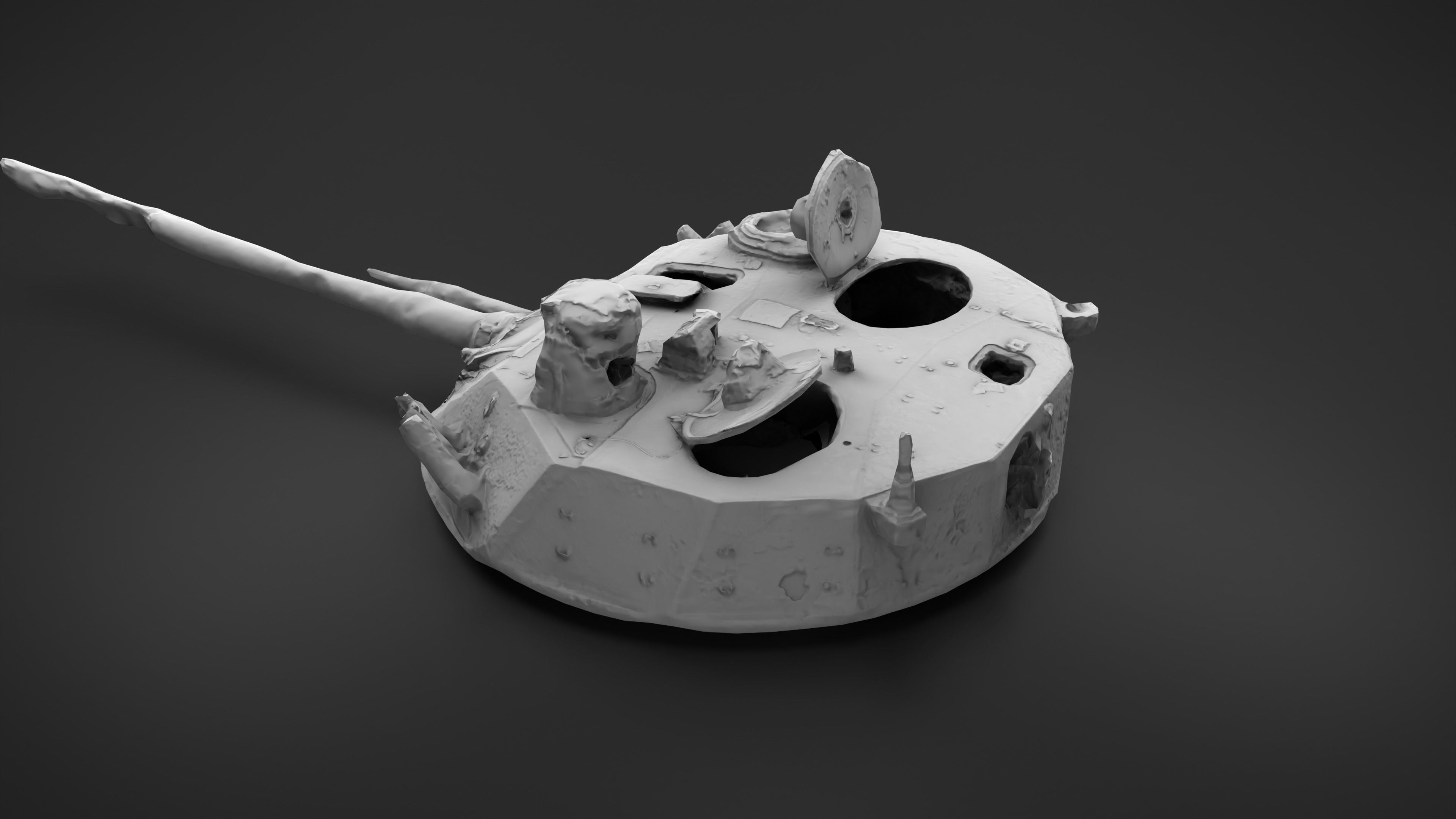3D model Combat module BMD-4M Bakhcha-U turret Photoscan PBR Game Ready ...