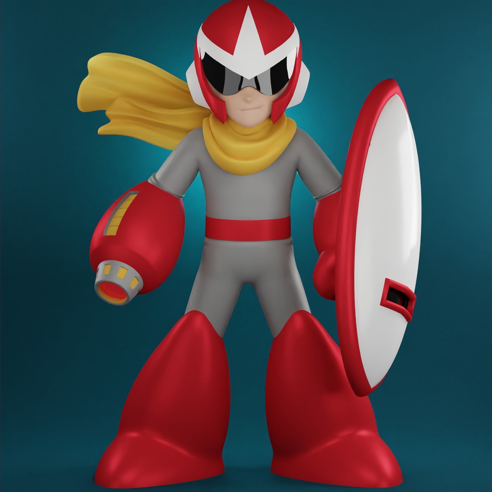 Blues Protoman Rockman MegaMan 3D model | CGTrader