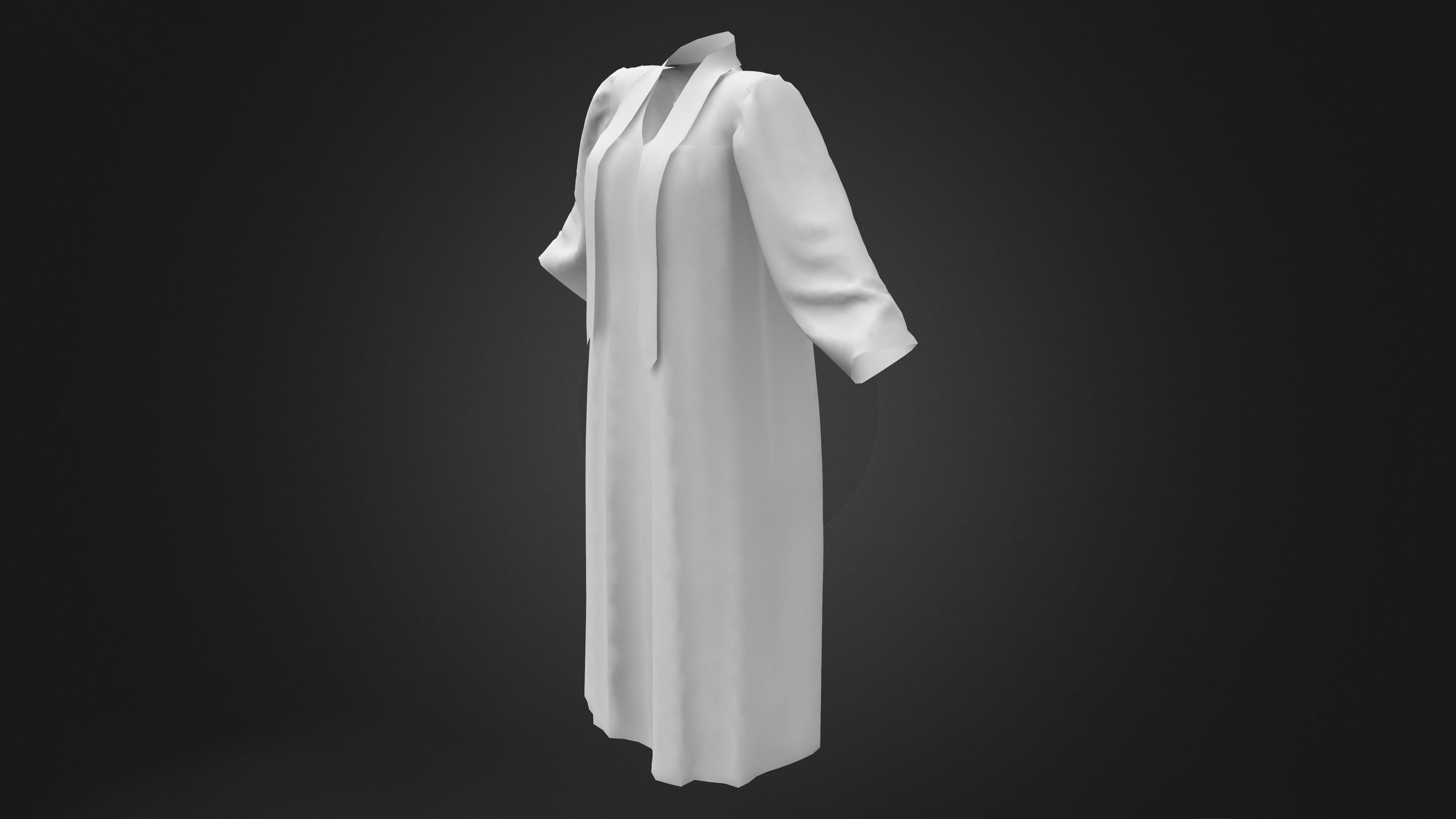 3D model Ladies Graduation Gown VR / AR / low-poly | CGTrader
