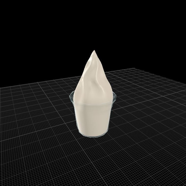 natural sundae 3D model | CGTrader