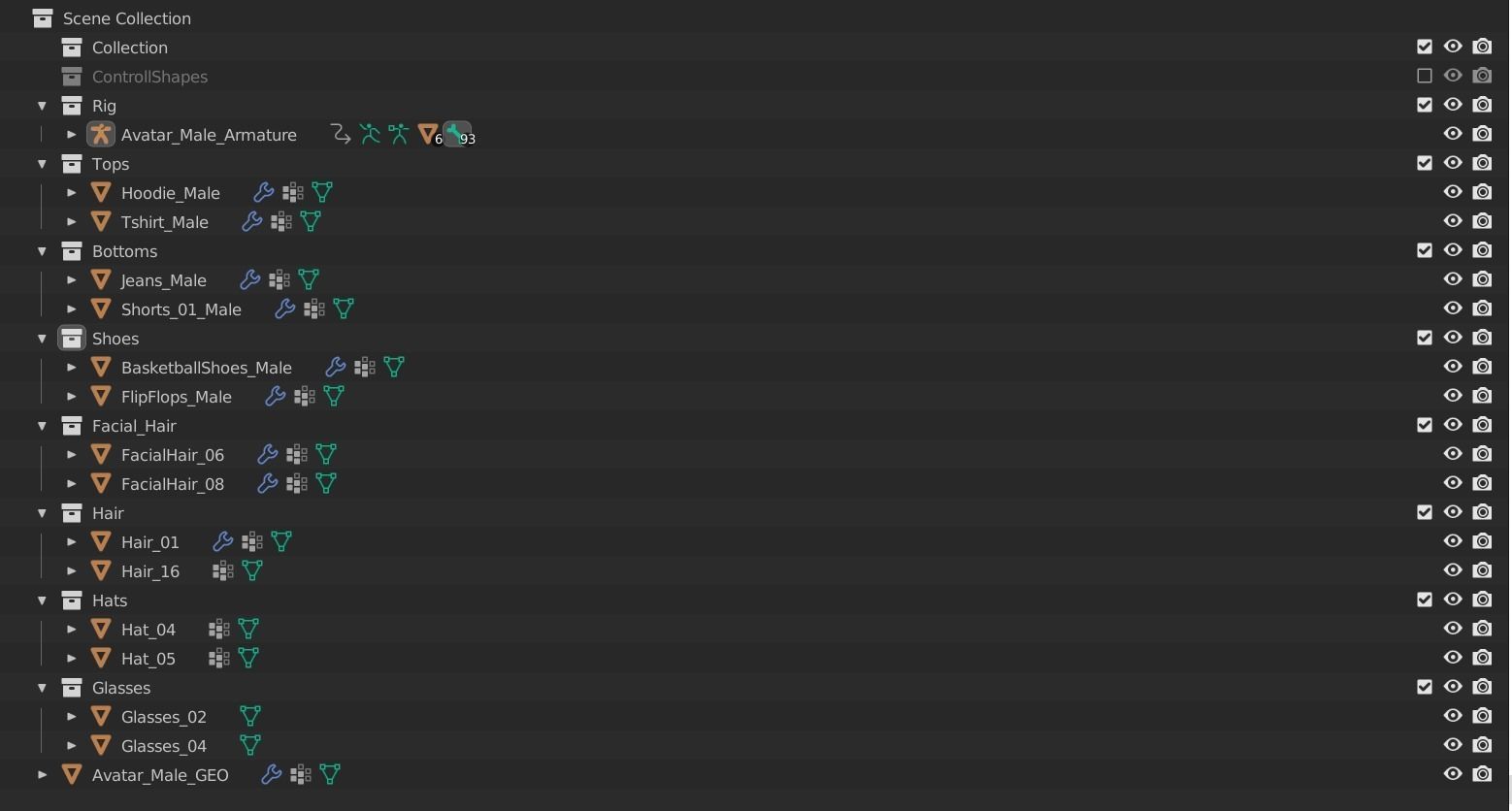 Stylized Customizable Avatar - Male - FREE free VR / AR / low-poly 3D ...