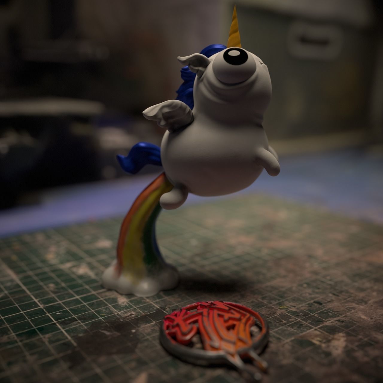 Rainbow unicorn 3D model 3D printable | CGTrader