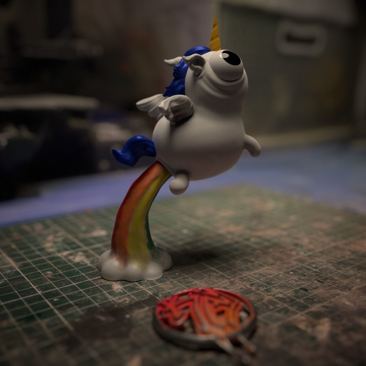 Rainbow unicorn 3D model 3D printable | CGTrader